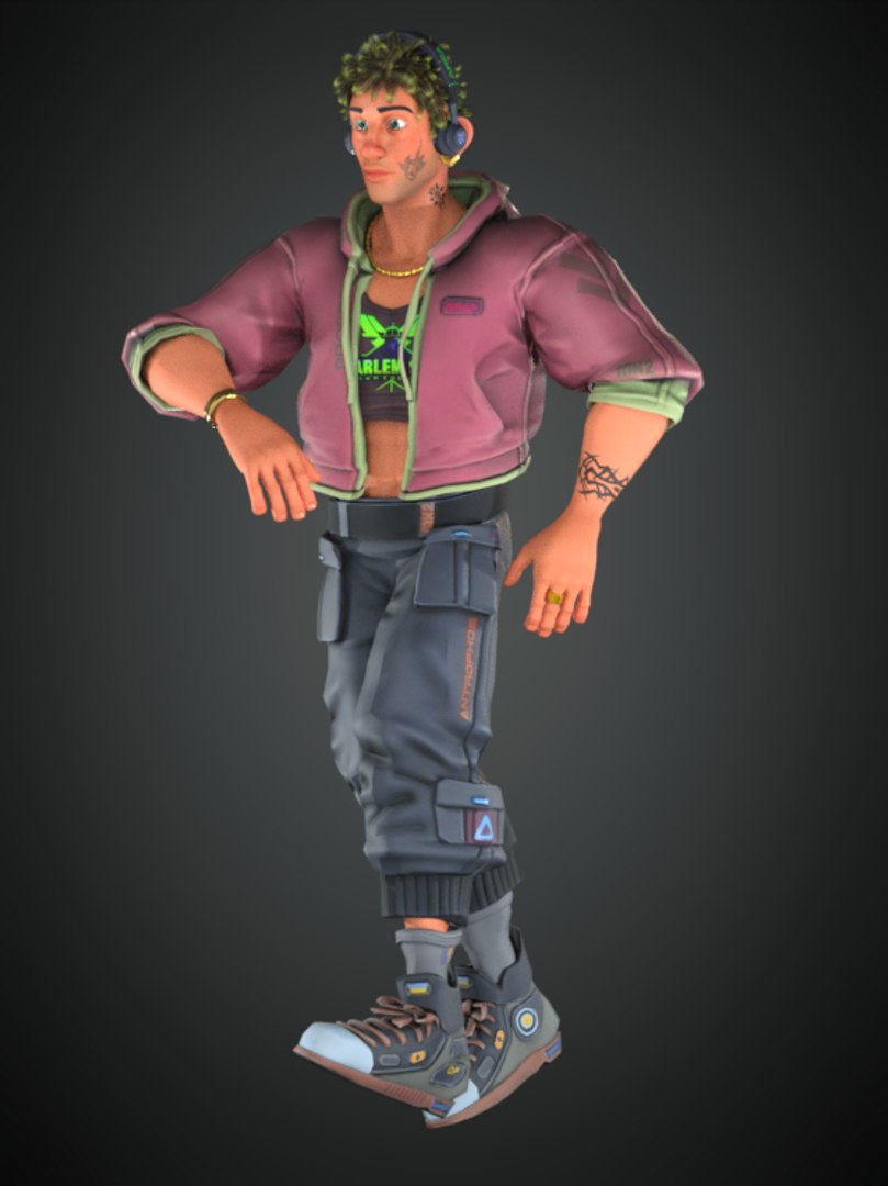 Cartoon Rigged Dancer Style Boy-Tommy Character 3D Model 3D Model ...