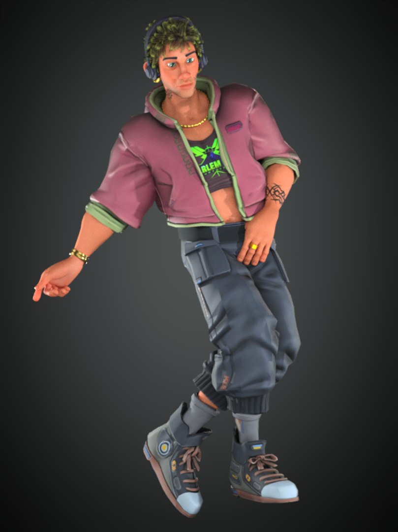 Cartoon Rigged Dancer Style Boy-Tommy Character 3D Model 3D Model ...