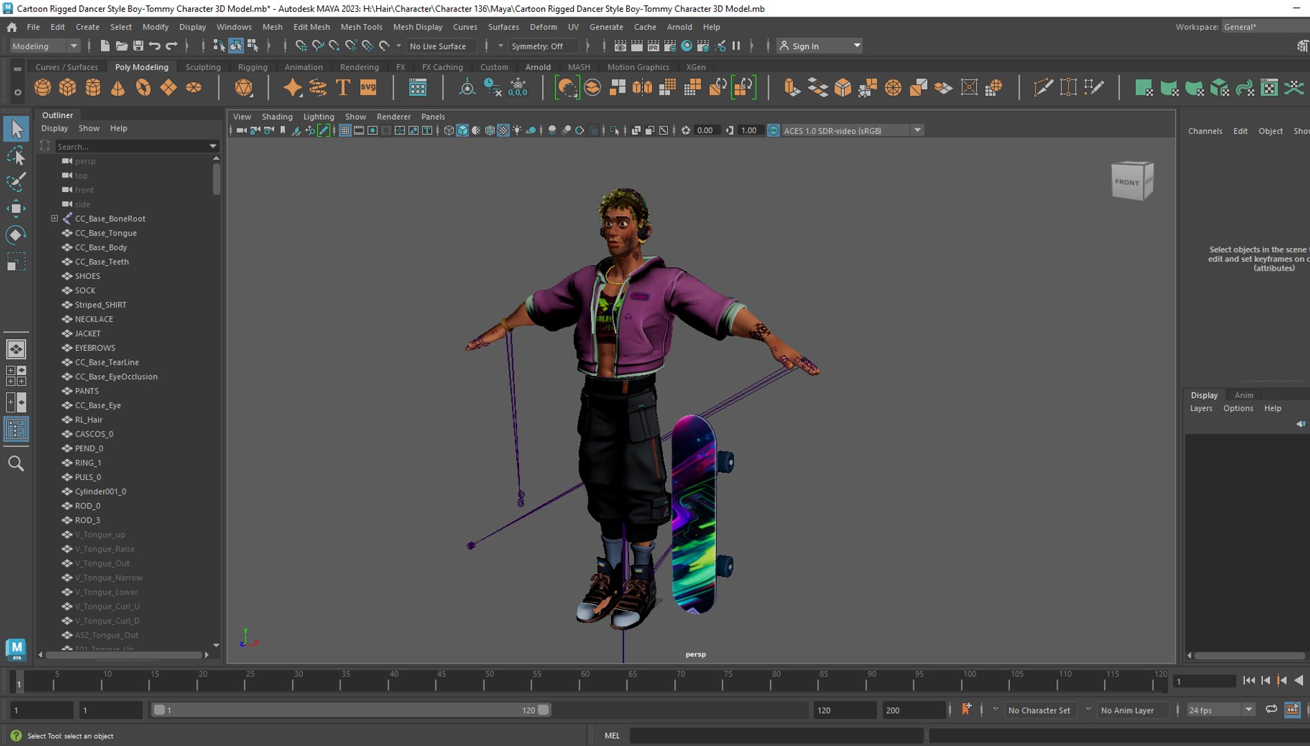 Cartoon Rigged Dancer Style Boy-Tommy Character 3D Model 3D Model ...