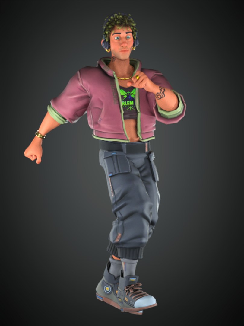 Cartoon Rigged Dancer Style Boy-Tommy Character 3D Model 3D Model ...