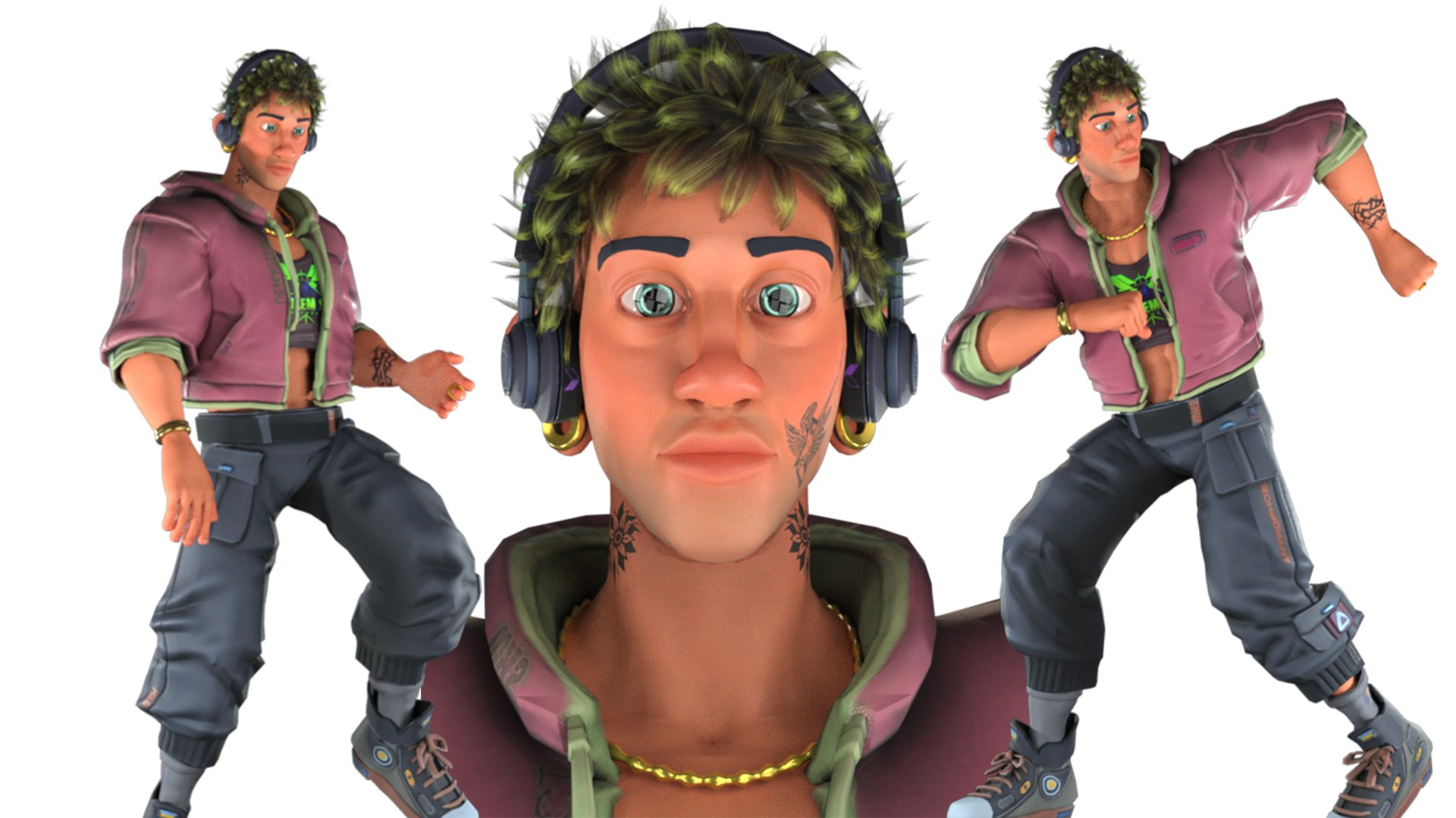 Cartoon Rigged Dancer Style Boy-Tommy Character 3D Model 3D Model ...