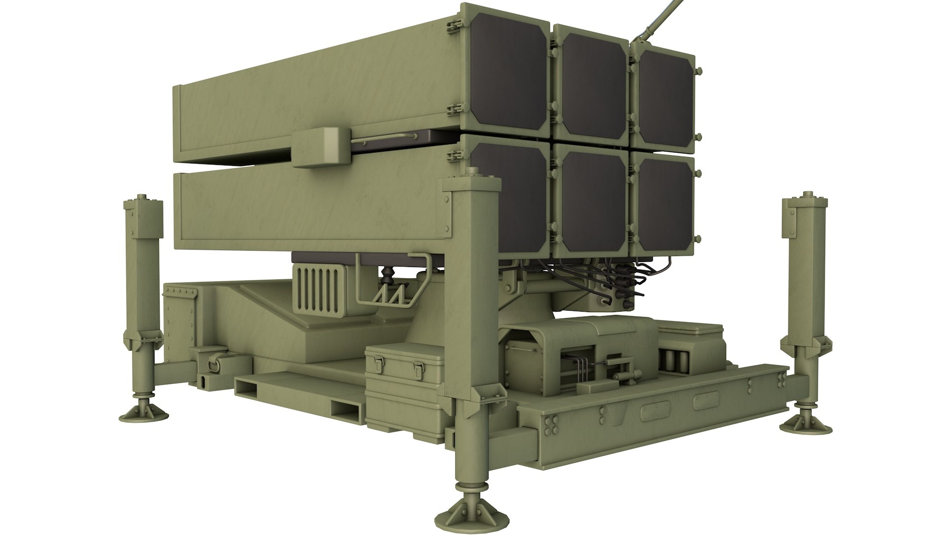Mobile Norwegian Anti-Aircraft Missile System NASAMS 3D Model ...