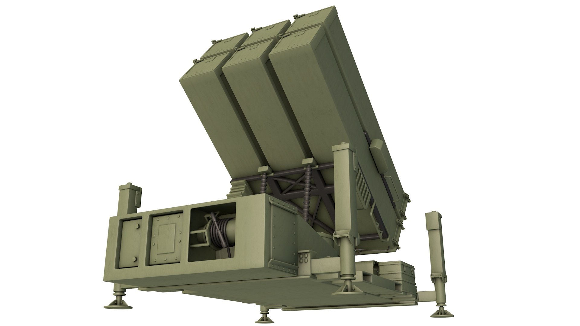 Mobile Norwegian Anti-Aircraft Missile System NASAMS 3D Model ...