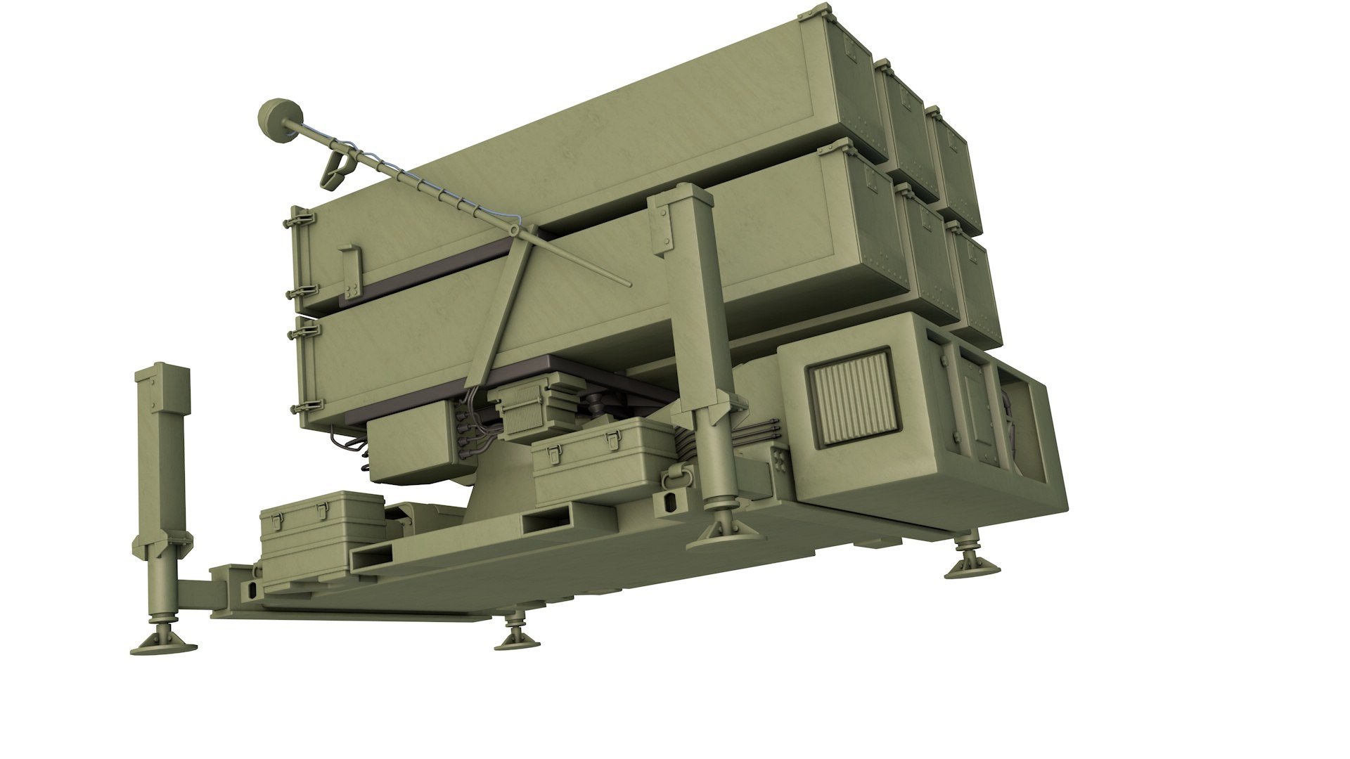Mobile Norwegian Anti-Aircraft Missile System NASAMS 3D Model ...