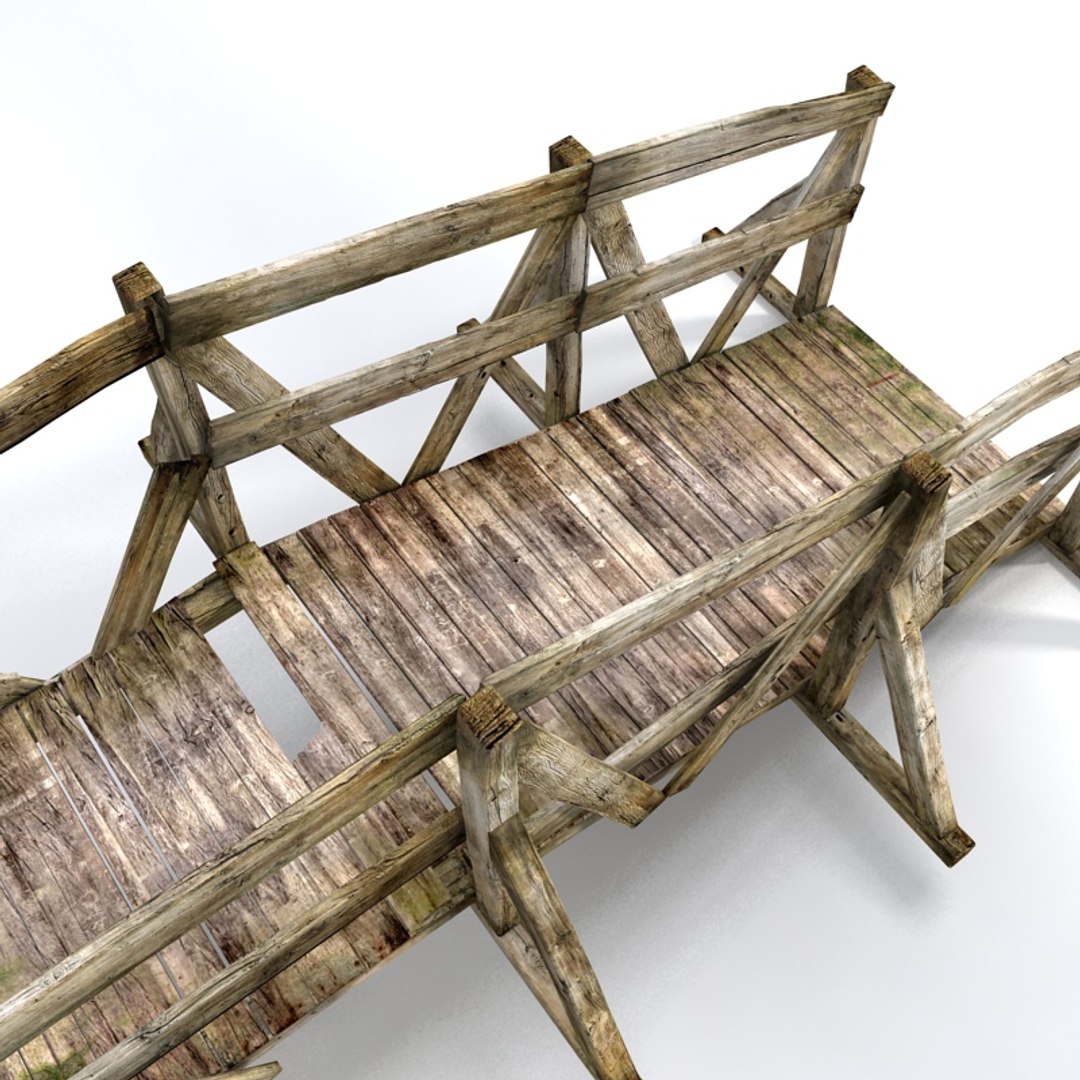 3d bridge wood model