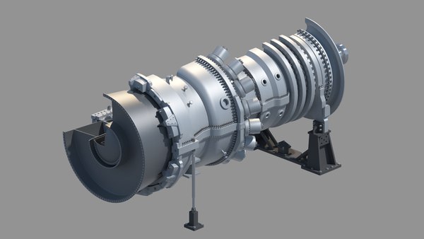 Siemens SGT6-5000F 가스 터빈 횡단면 3D 모델 - TurboSquid 1548893