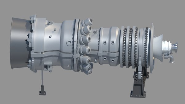Siemens SGT6-5000F 가스 터빈 횡단면 3D 모델 - TurboSquid 1548893