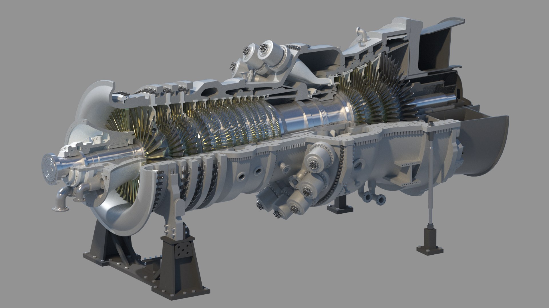 Sgt6-5000f Gas Turbine 3D Model - TurboSquid 1548893