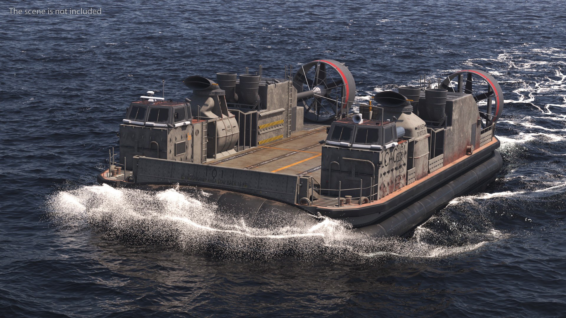 3D Landing Craft Hovercraft Used - TurboSquid 2385686