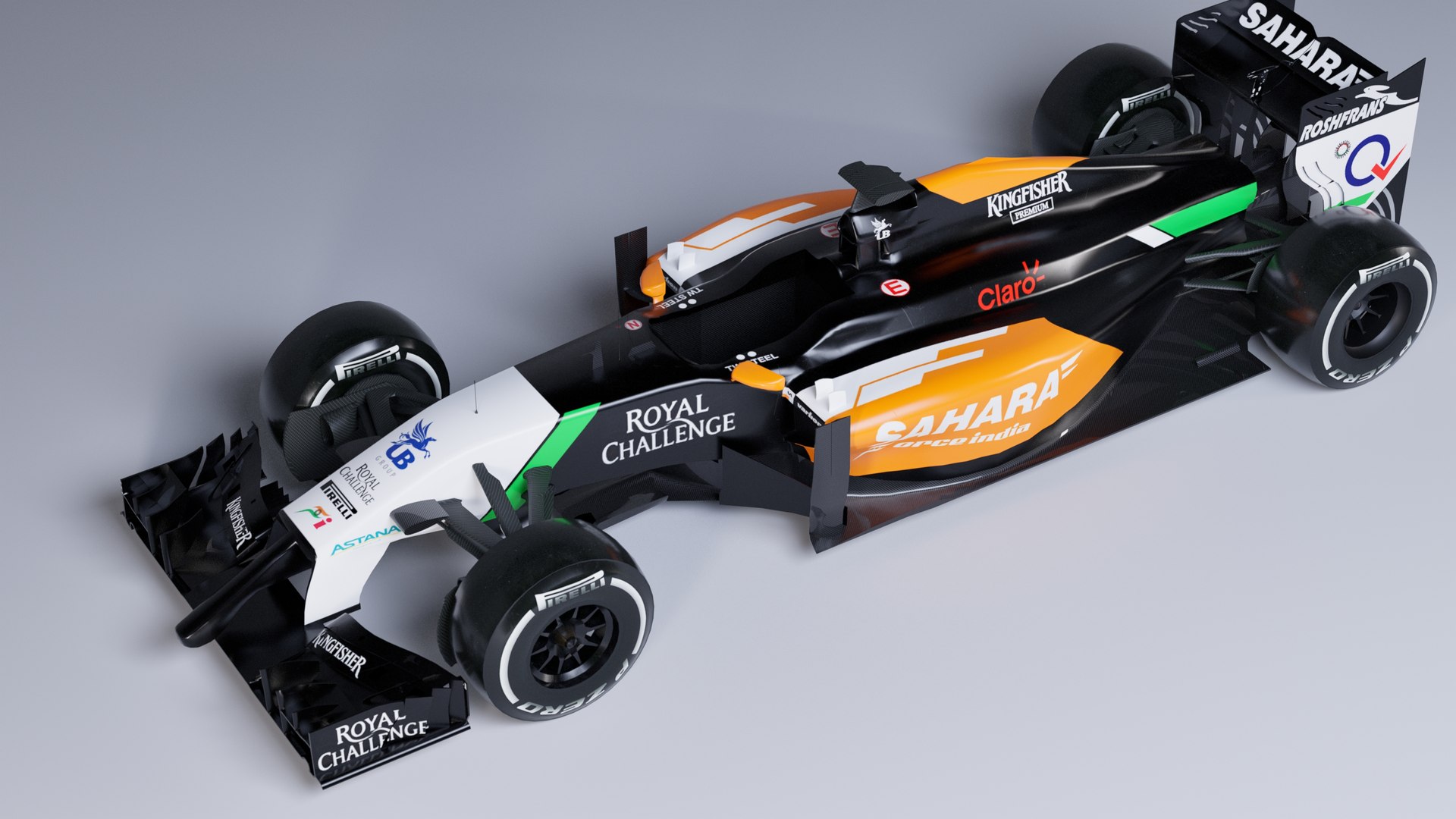 3d Model 2014 Force India Vjm07