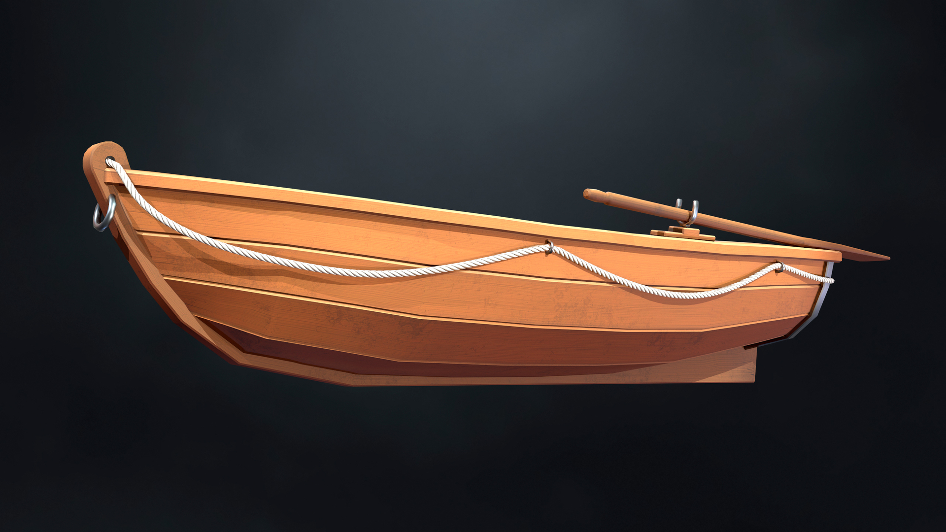 Stylized wooden fishing boat 3D - TurboSquid 1748536