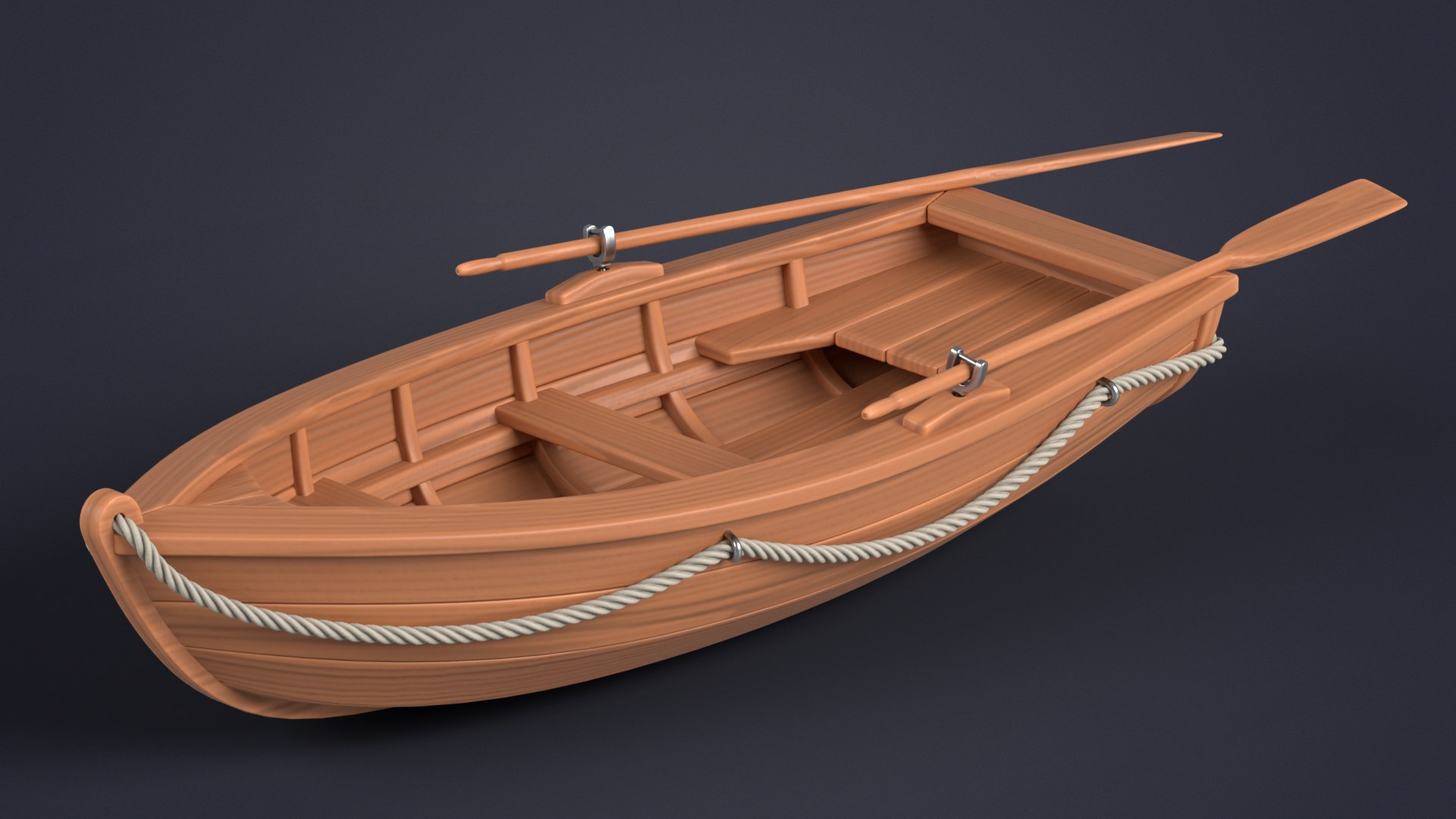 Stylized Wooden Fishing Boat 3D - TurboSquid 1748536