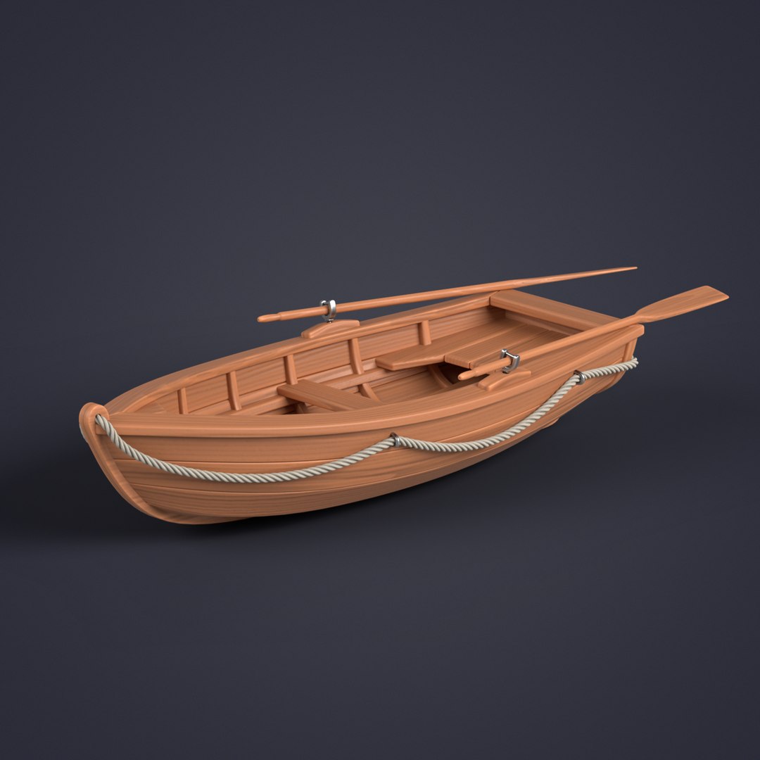Stylized Wooden Fishing Boat 3D - TurboSquid 1748536
