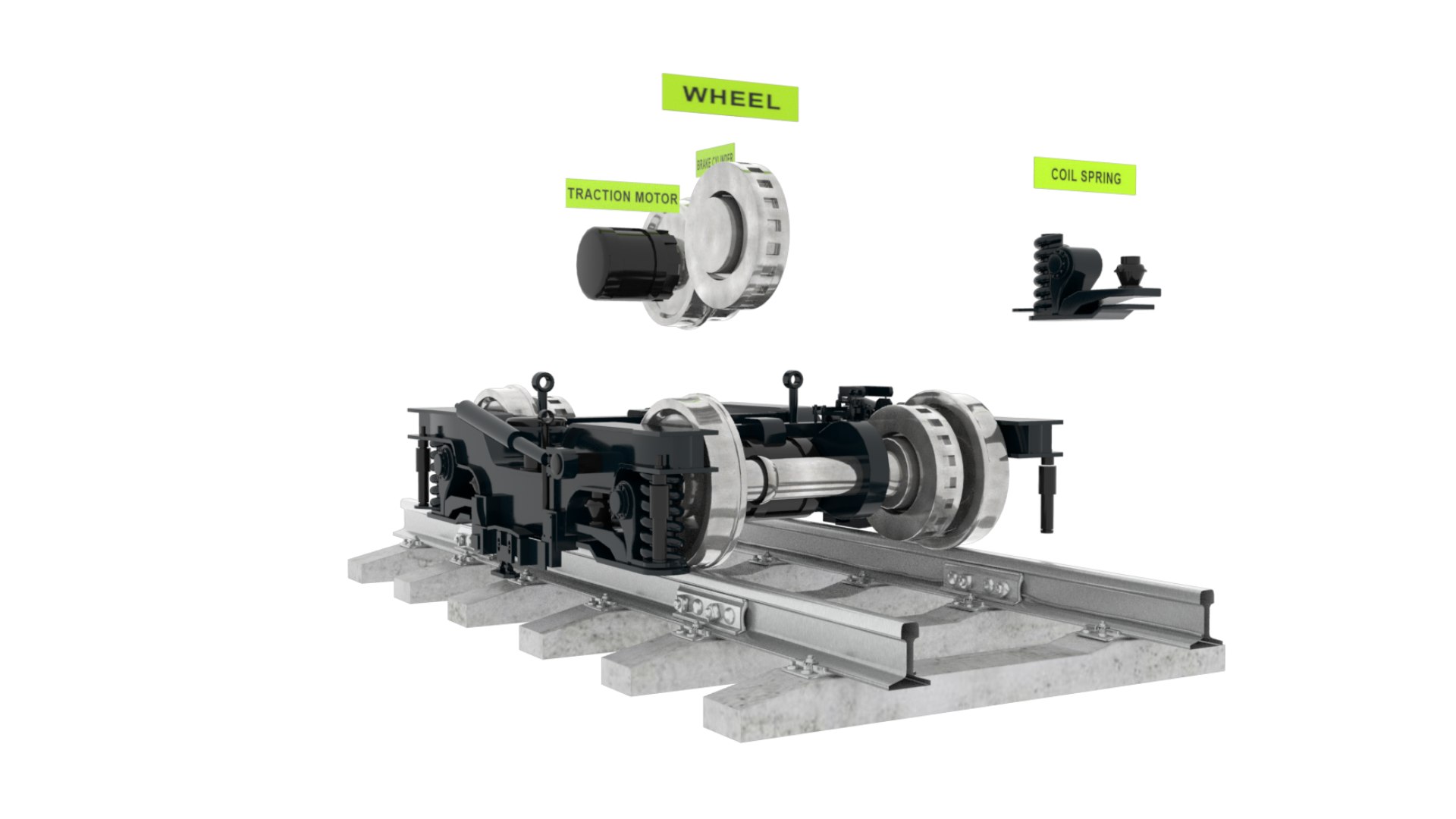 Bogie railroad 3D model - TurboSquid 1708941