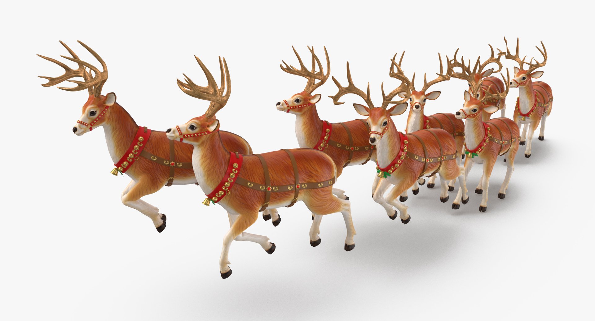 3D reindeer flying - TurboSquid 1235425