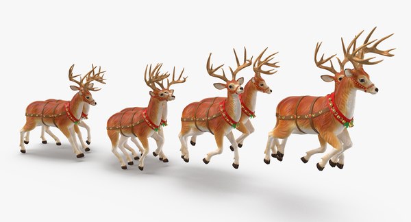 3D reindeer flying - TurboSquid 1235425