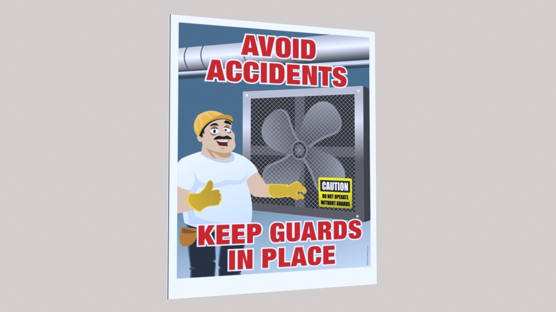3D Avoid Accidents Poster Model - TurboSquid 2352030