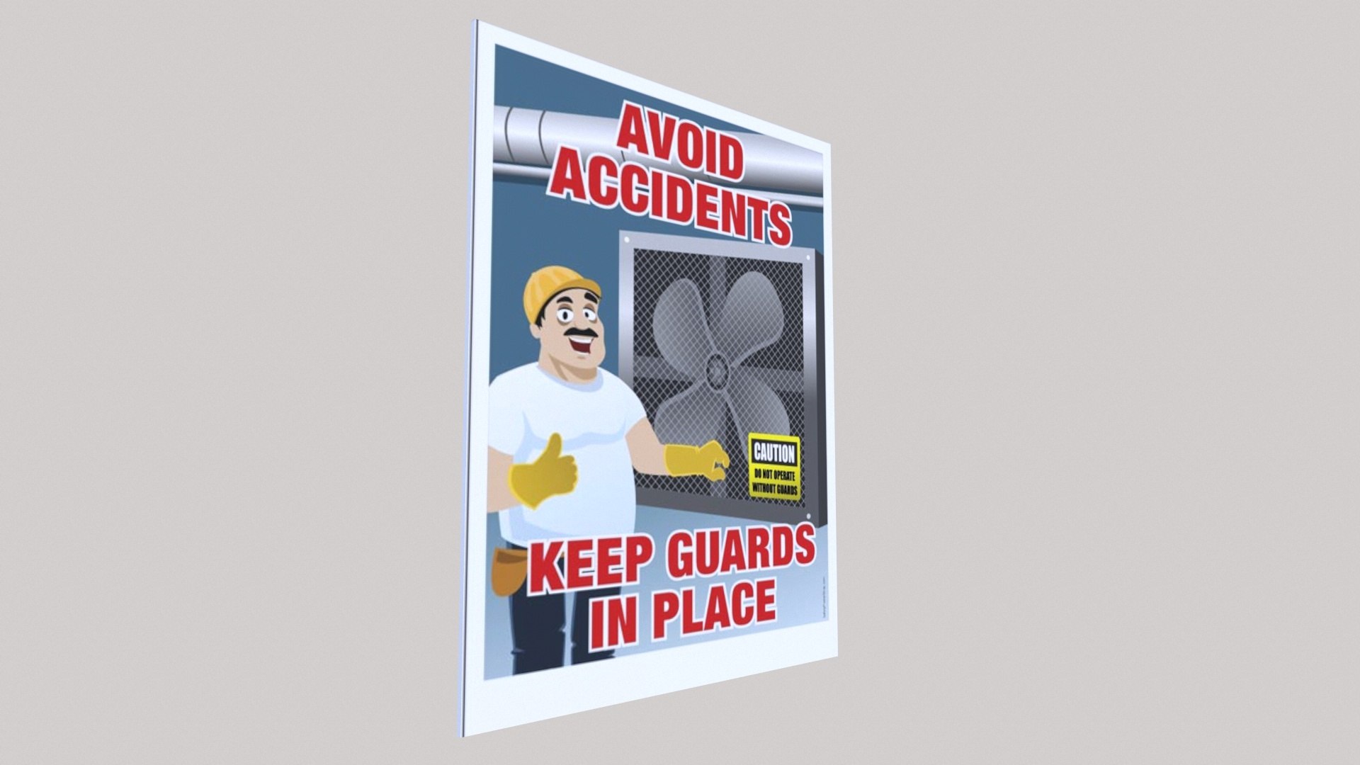 3D Avoid Accidents Poster Model - TurboSquid 2352030