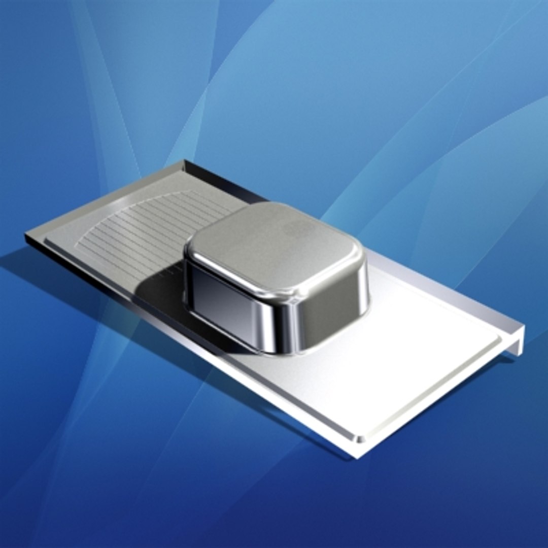 3d Model Kitchen Sink Left Hand