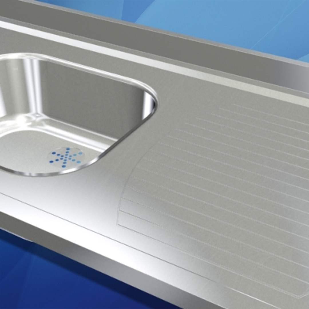 3d Model Kitchen Sink Left Hand