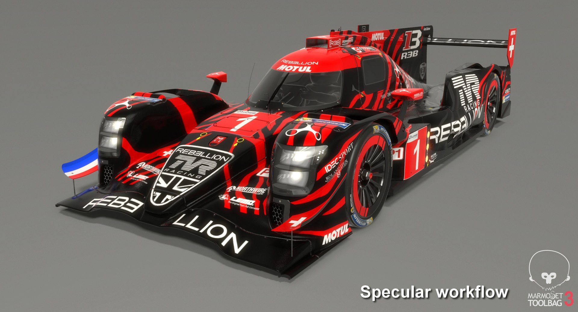 3D model rebellion racing r13 lmp1 - TurboSquid 1347019