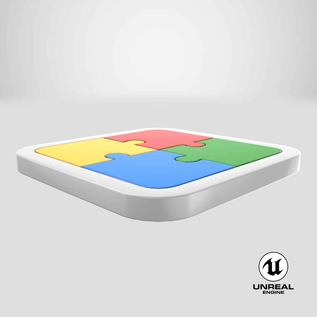 Puzzle 4 piece 3D model - TurboSquid 1644004