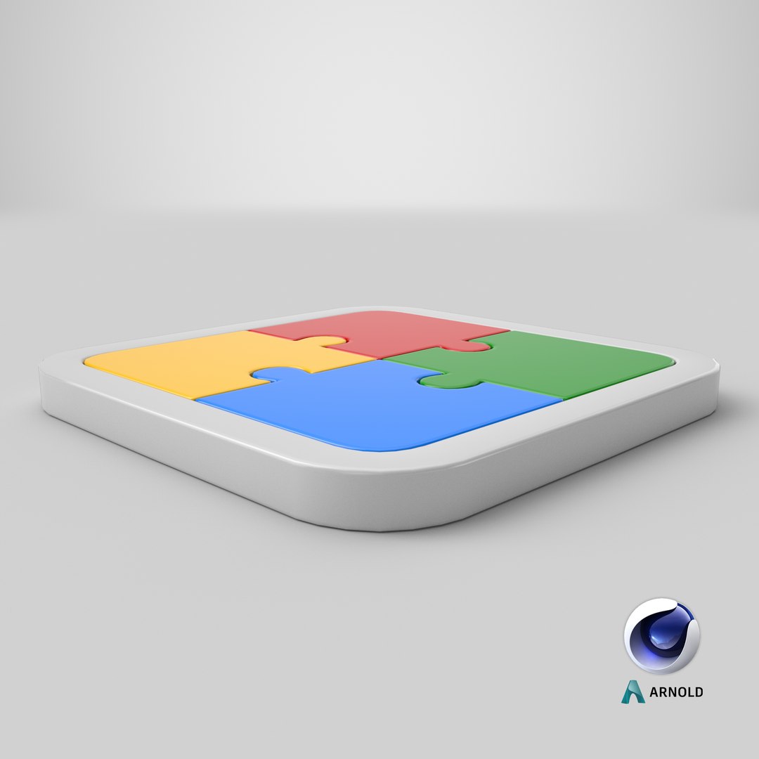 Puzzle 4 piece 3D model - TurboSquid 1644004