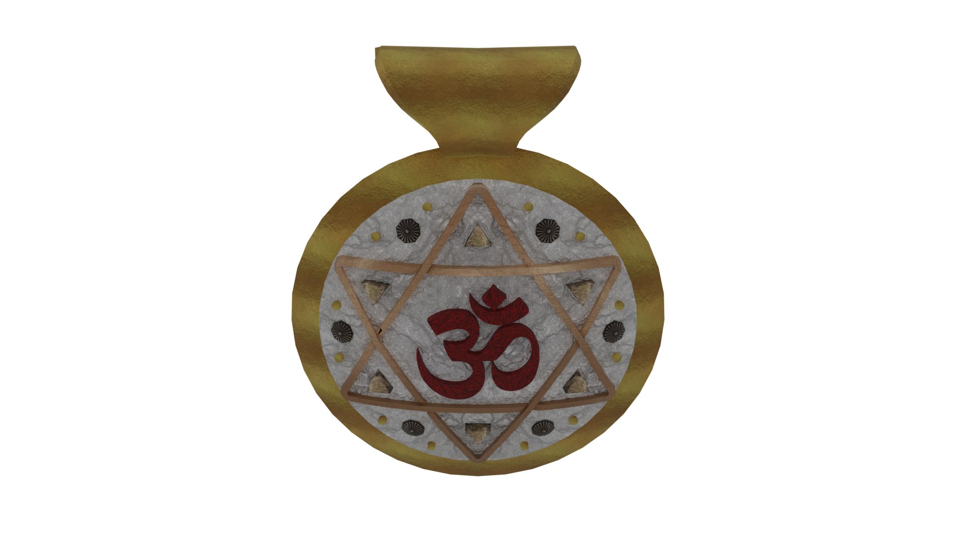 3D Shatkona Pendant - TurboSquid 2136780