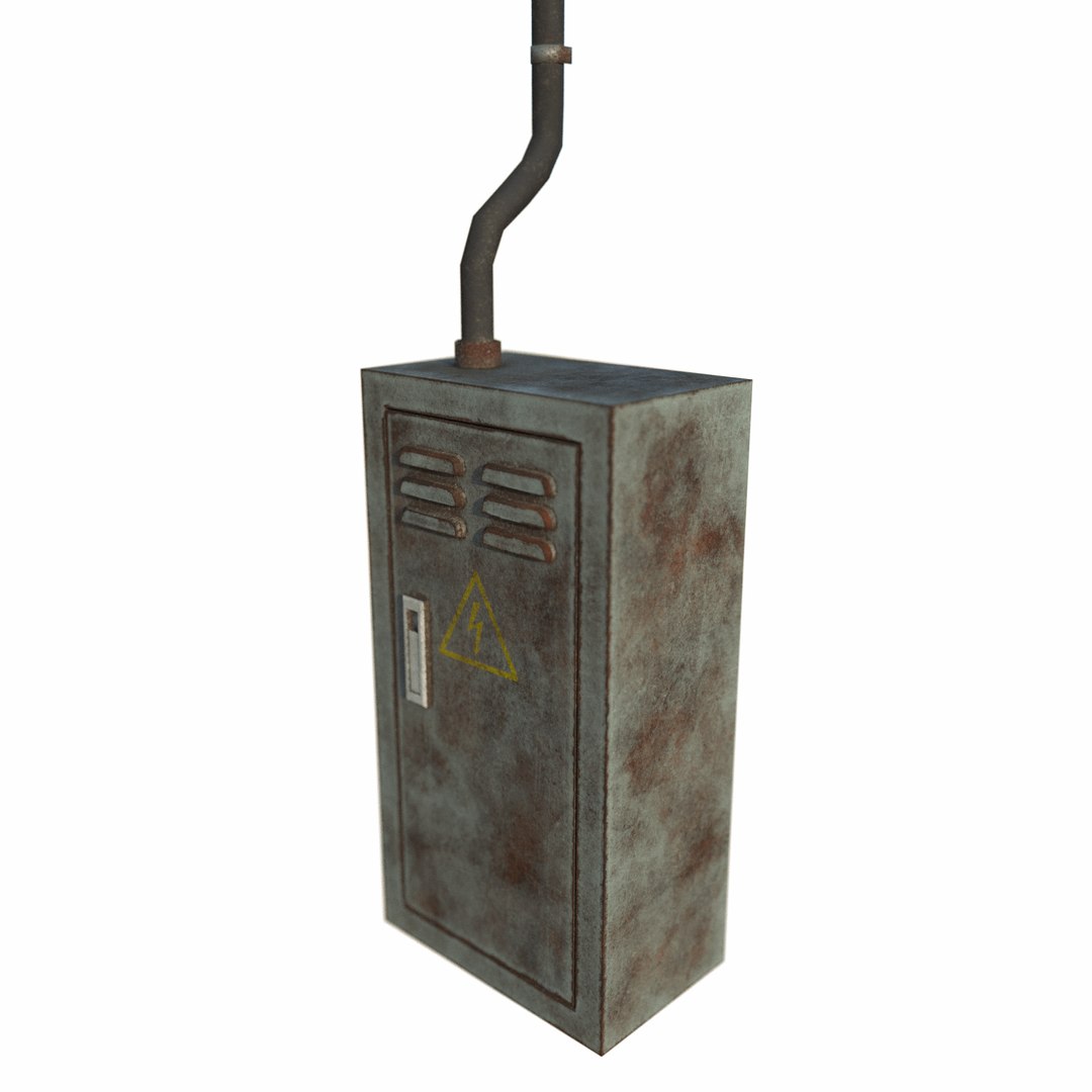 rusty fuse box 3d model