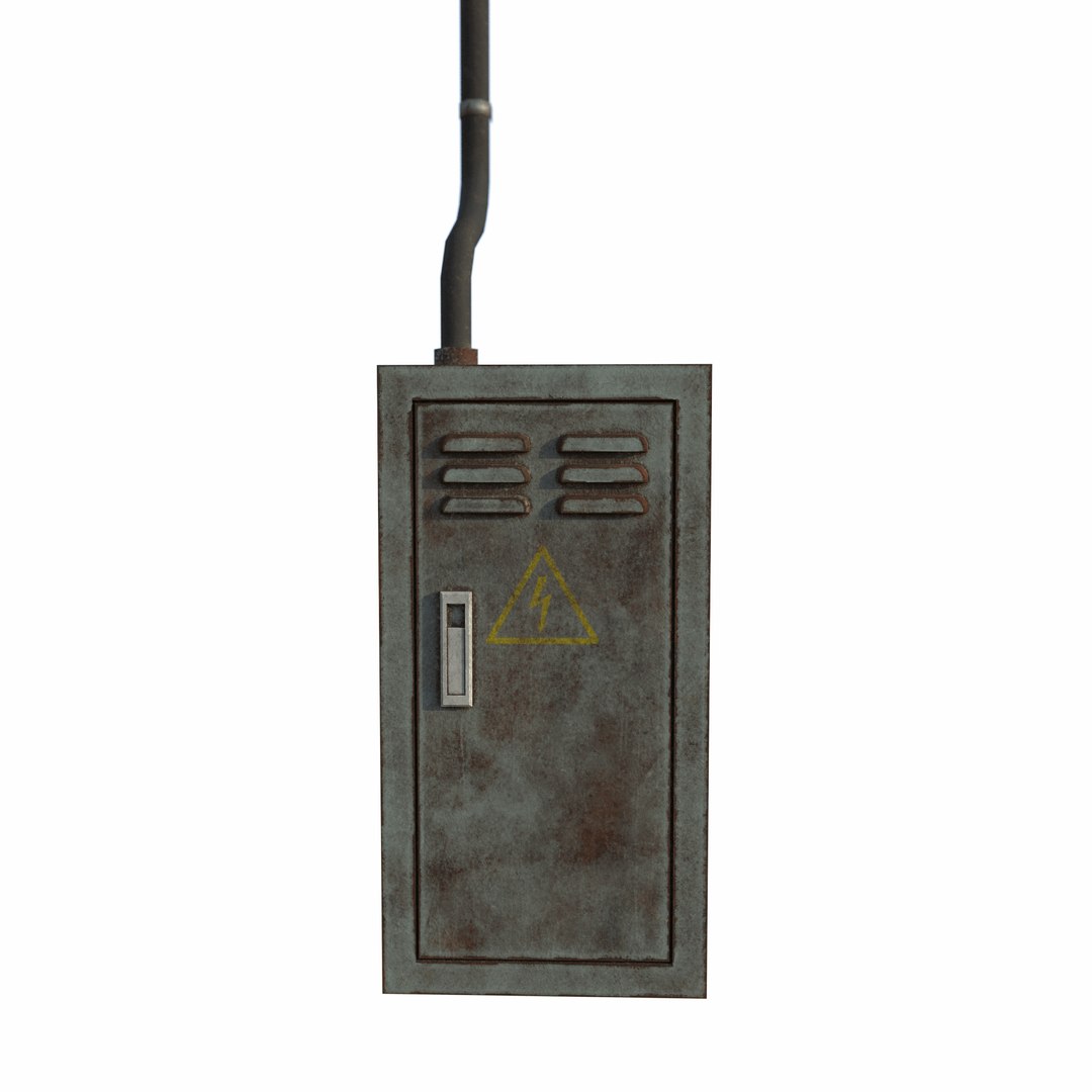 rusty fuse box 3d model