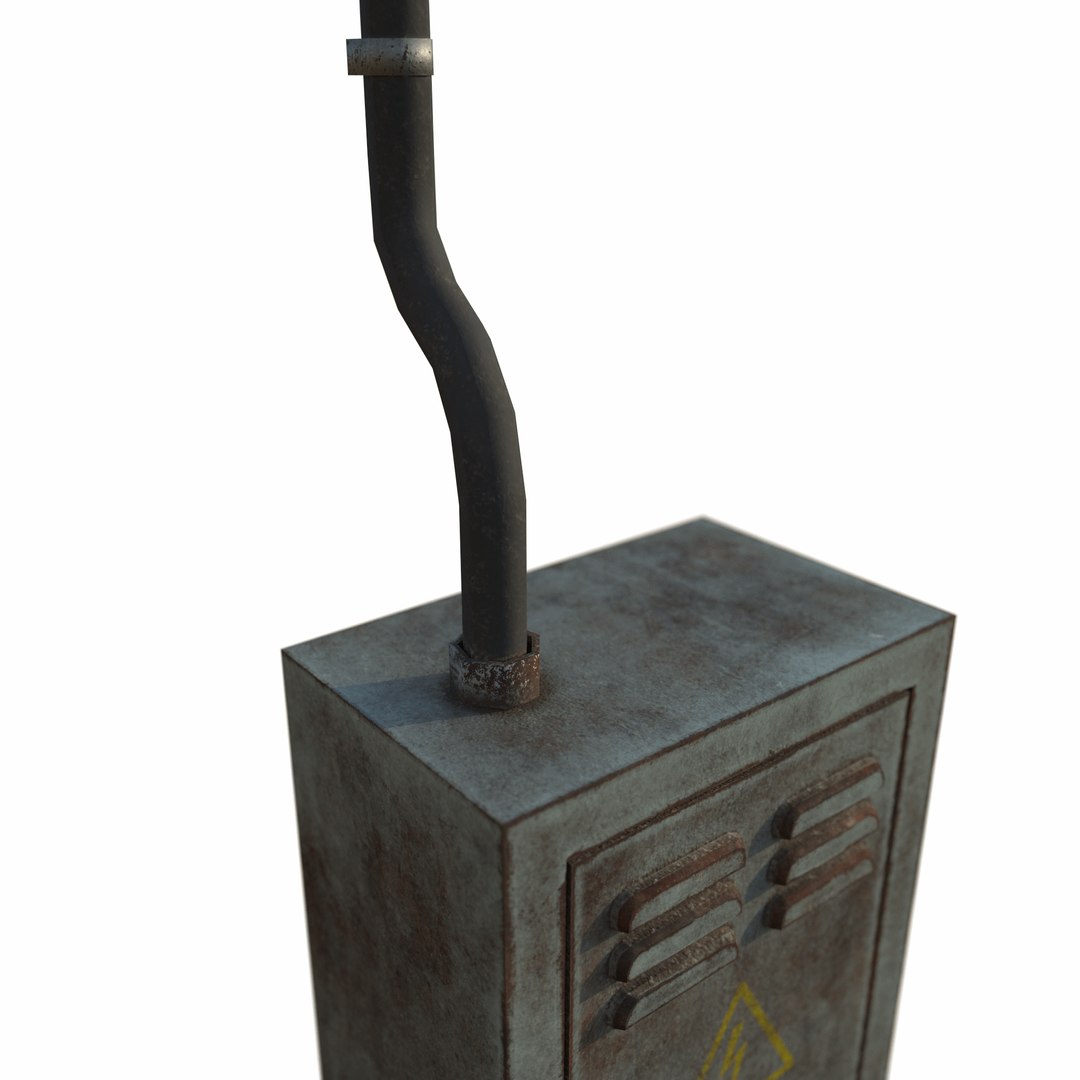 rusty fuse box 3d model