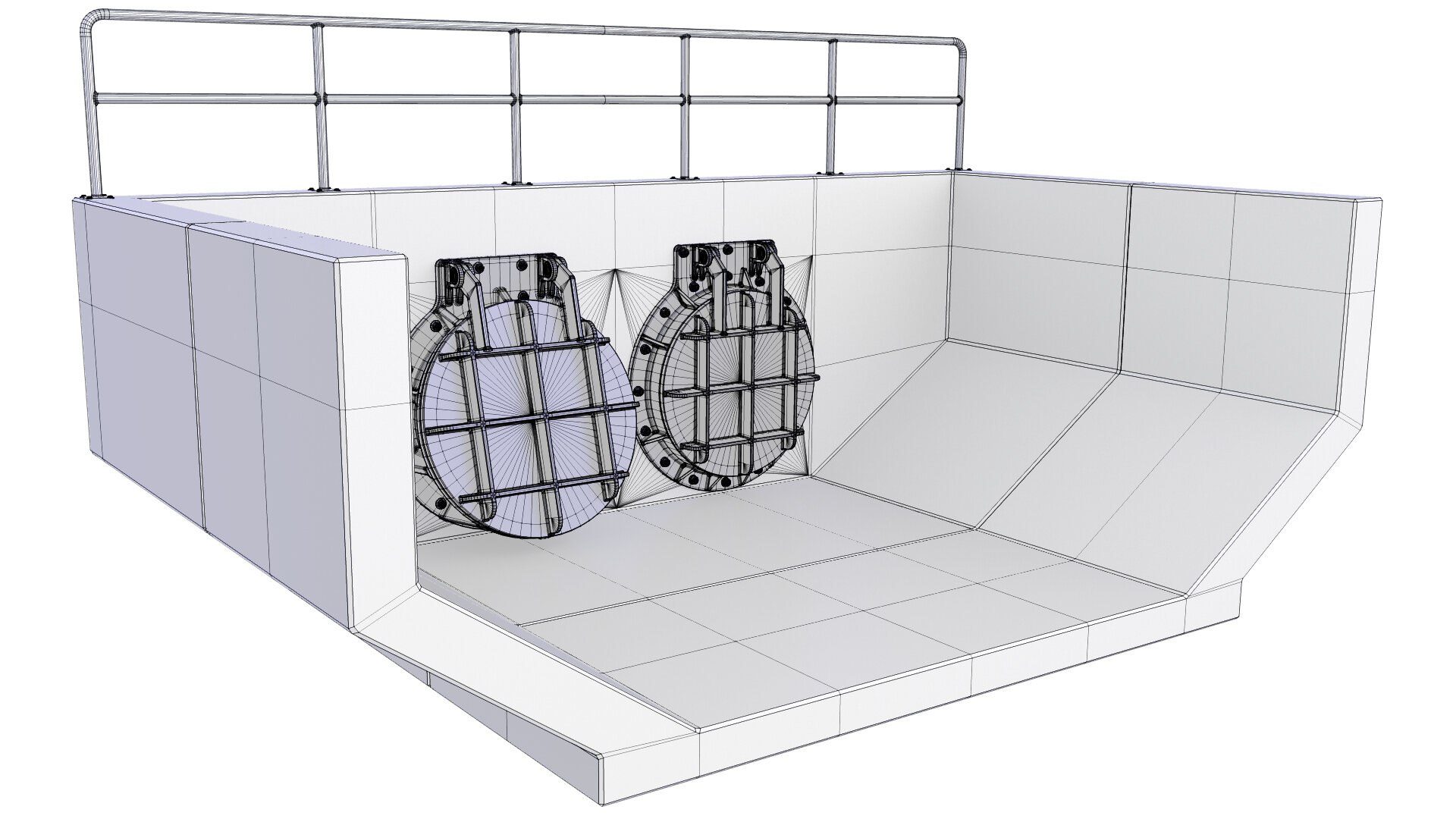 Concrete Storm Drain Outlet Flap Valve 32 Model - TurboSquid 1979985