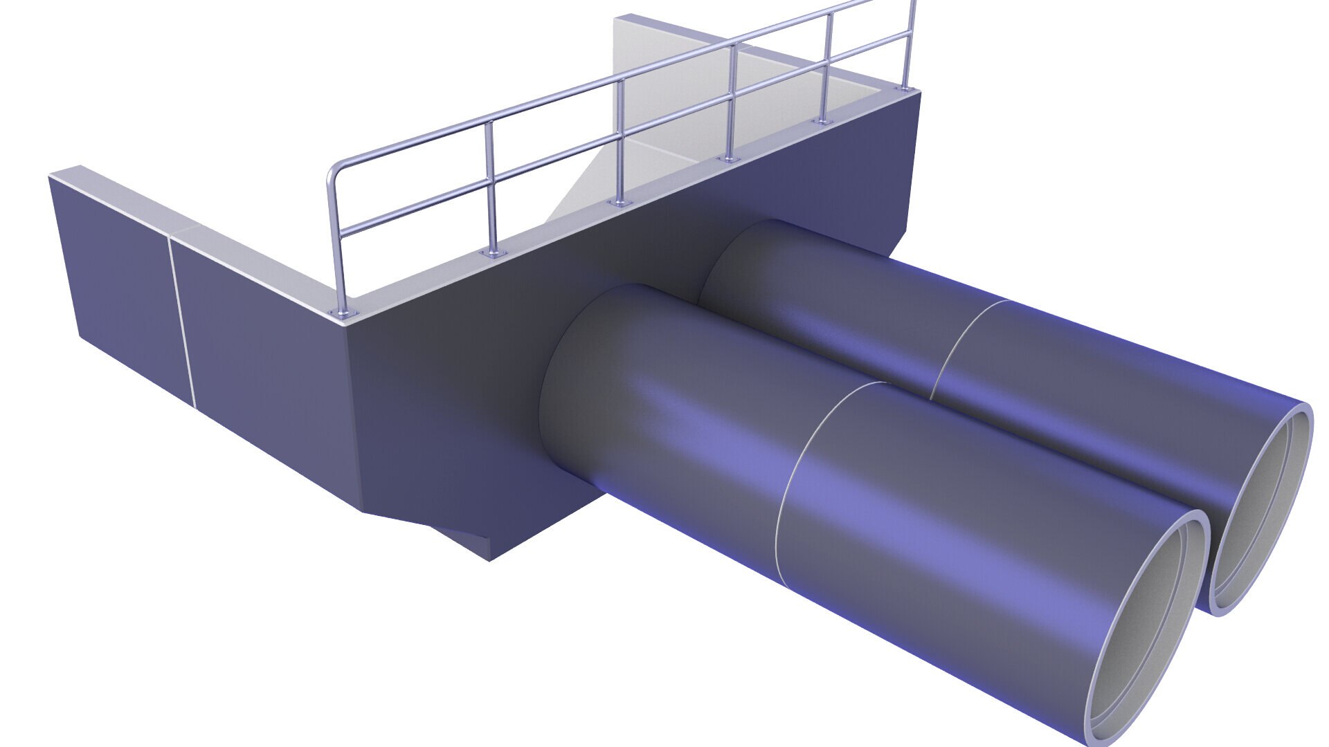 Concrete Storm Drain Outlet Flap Valve 32 Model - TurboSquid 1979985