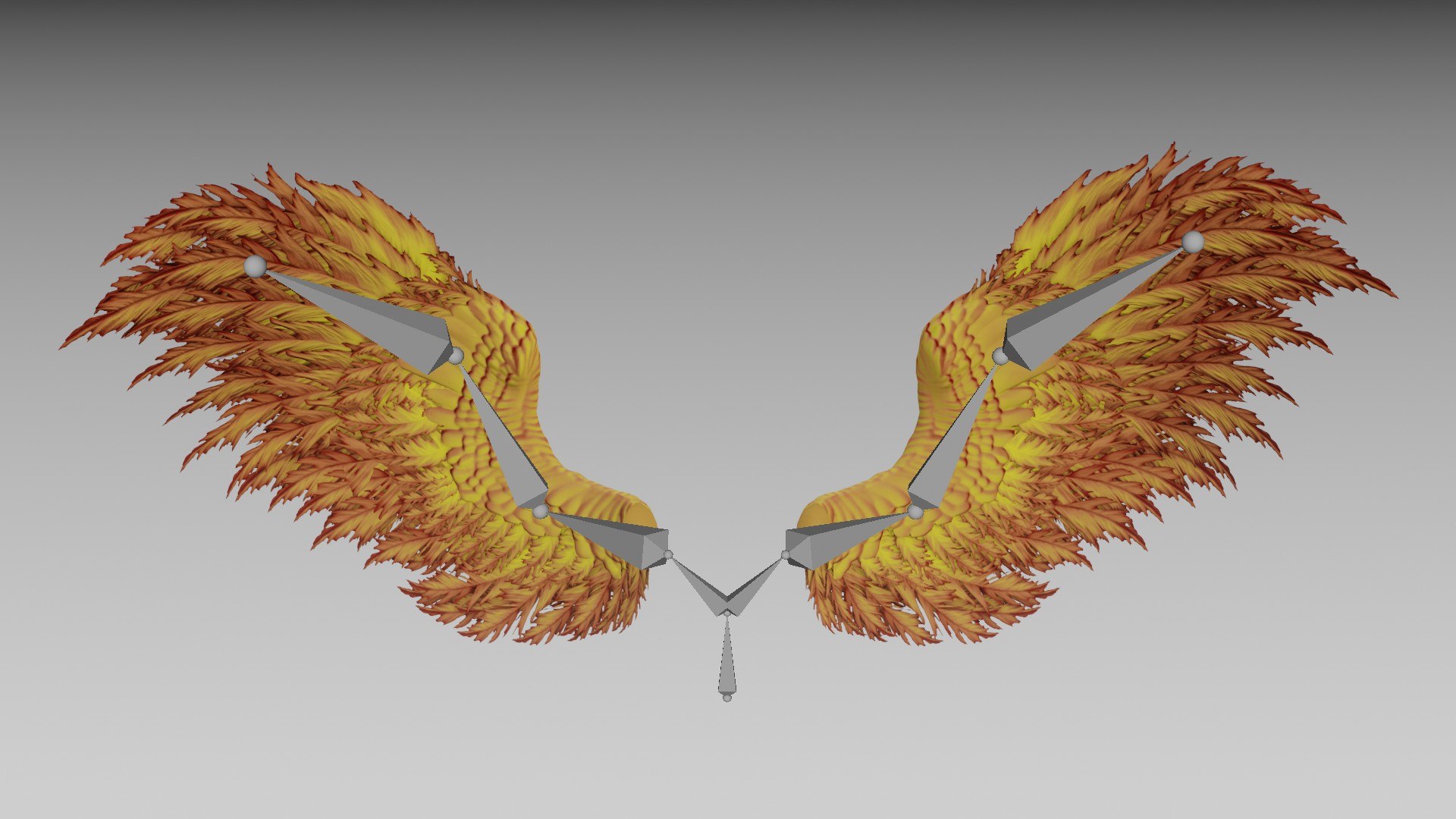 3D Phoenix Wings - Alas Fenix 3D - Low Poly - TurboSquid 1781554