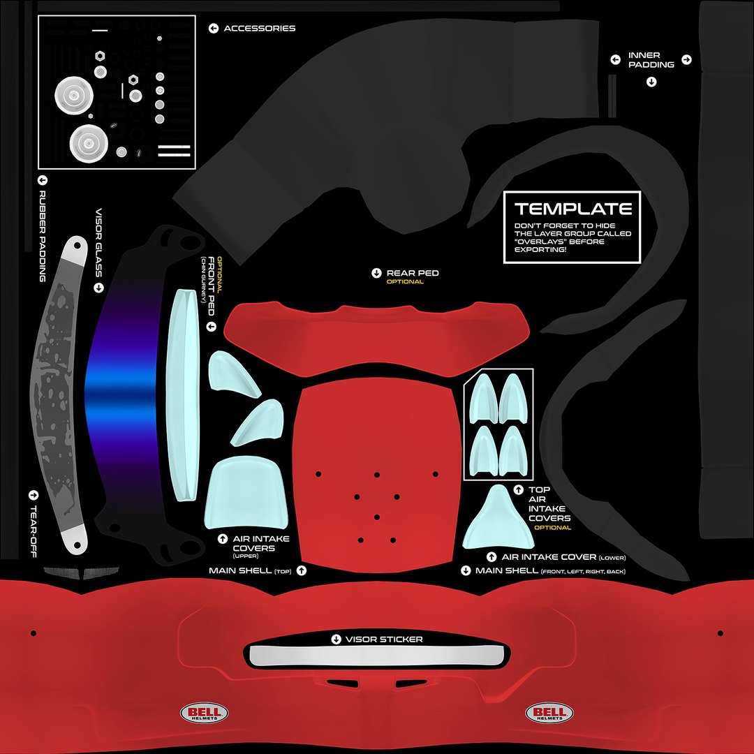 Bell Style Racing Helmet 3D Model - TurboSquid 1659116
