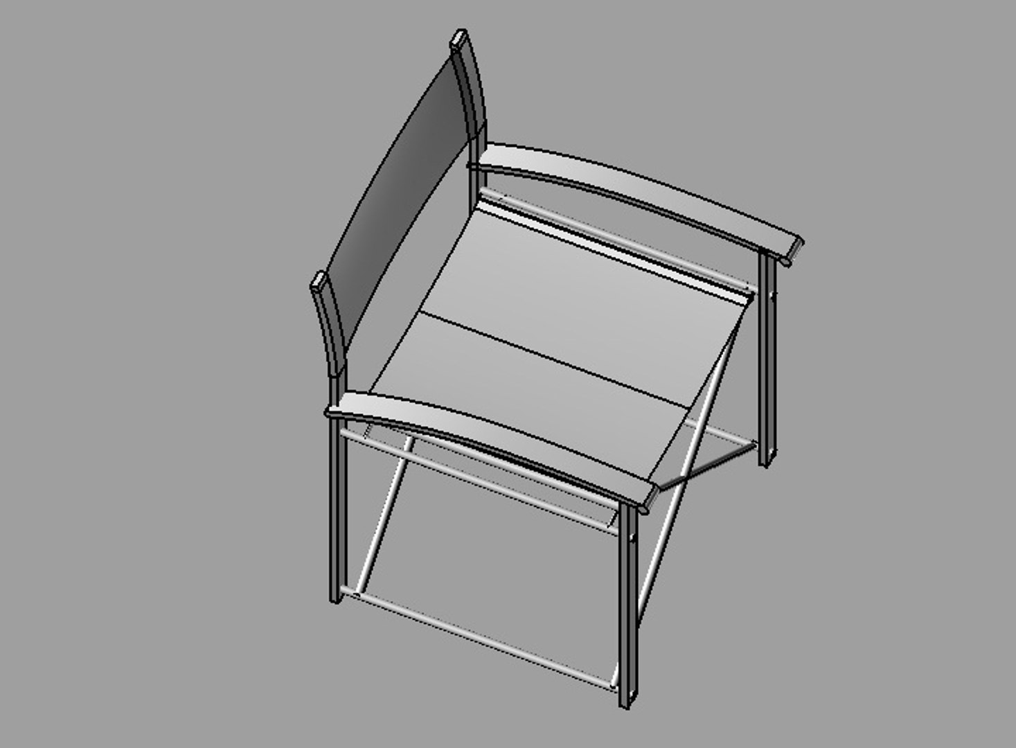 folding chair 3d model