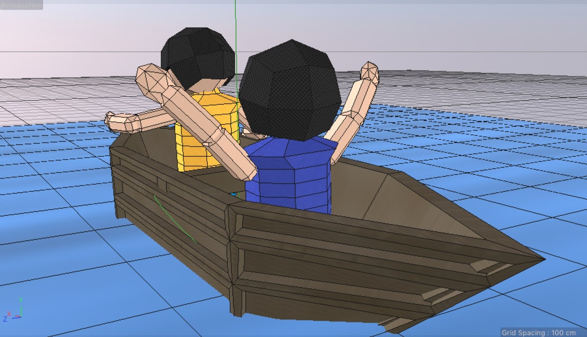 3D Origami Cartoon Boat - TurboSquid 1365784