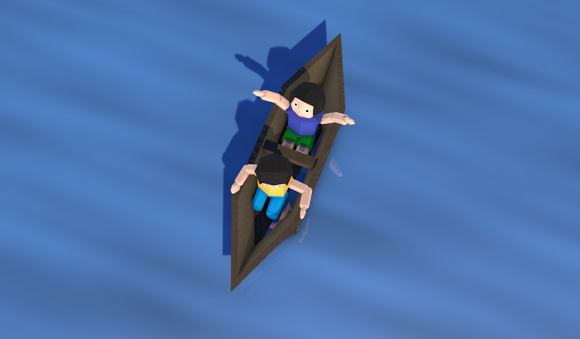 3D Origami Cartoon Boat - TurboSquid 1365784