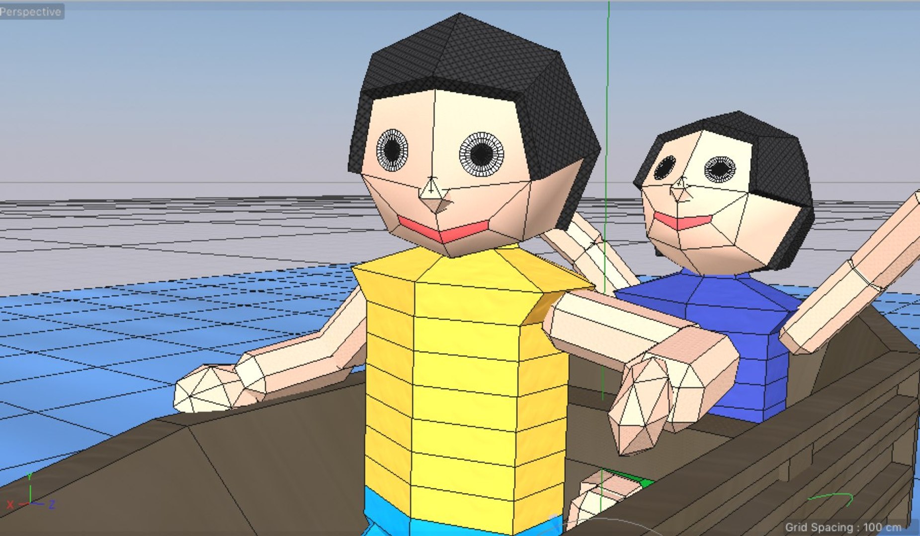 3D Origami Cartoon Boat - TurboSquid 1365784