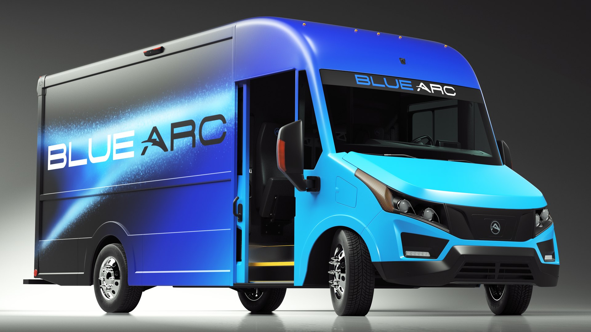 Blue Arc Electric Delivery Van Rigged for Cinema 4D 3D - TurboSquid 2077096