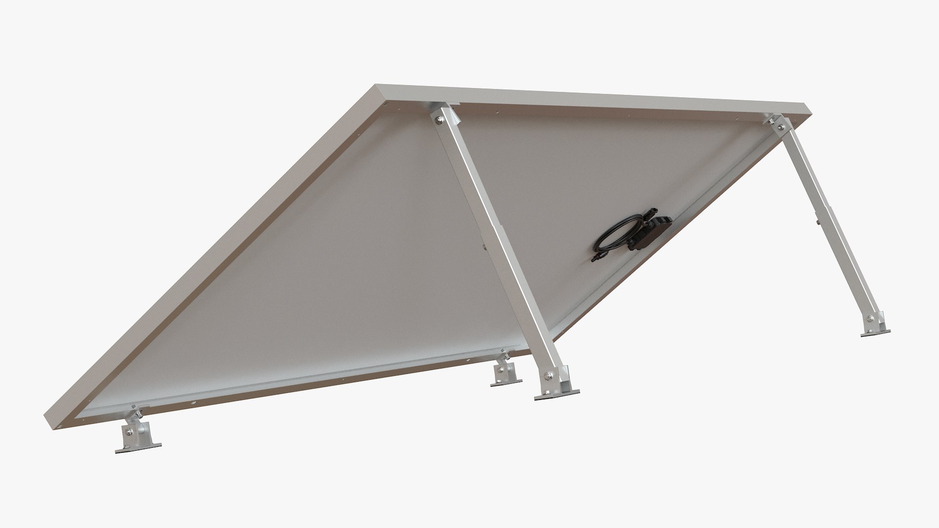 3D Full Cell Solar Panel Tilted With Wiring Model - TurboSquid 2215522