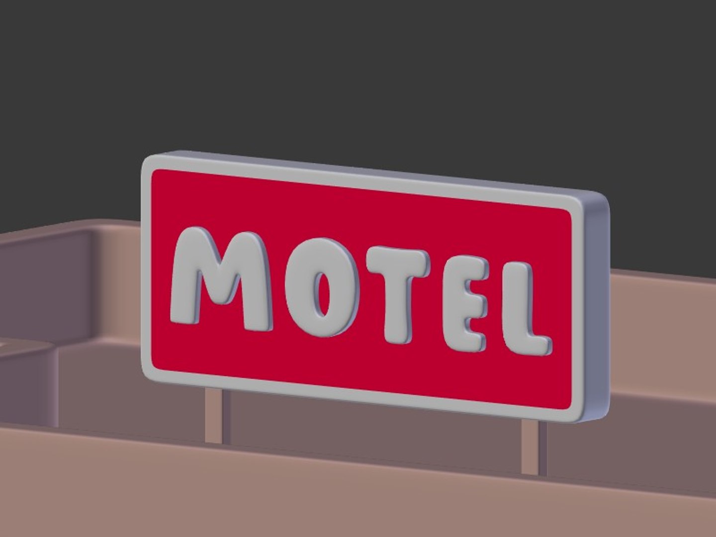 Cartoon motel 3D model - TurboSquid 1417545