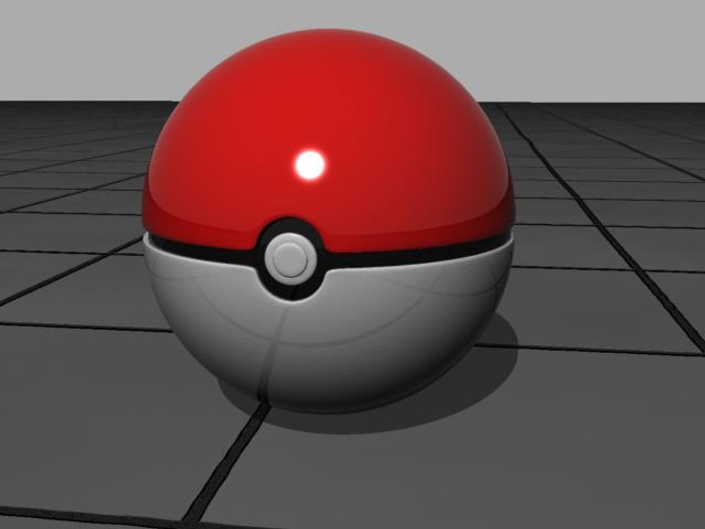 3d Model Pokeball Pokemon