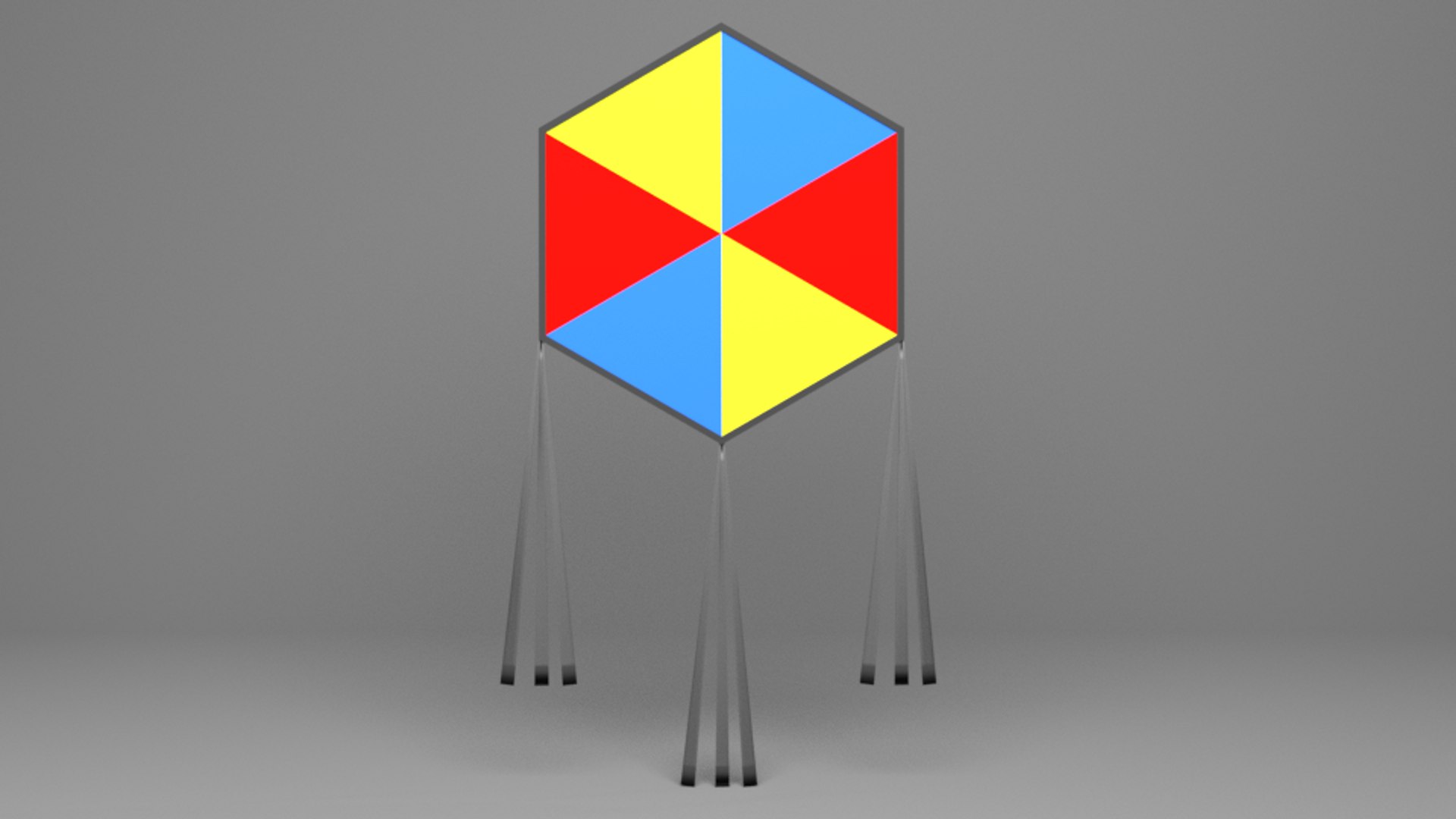 Hexagonal Kite 3D - TurboSquid 1579421