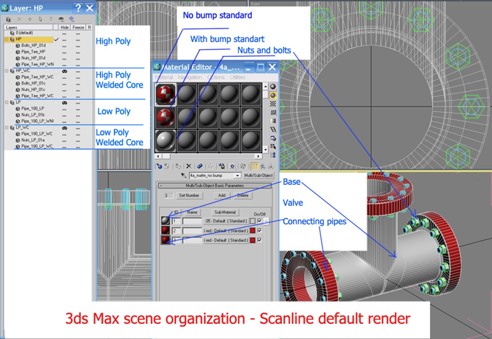 3ds Max Pipe 90 Bend Short
