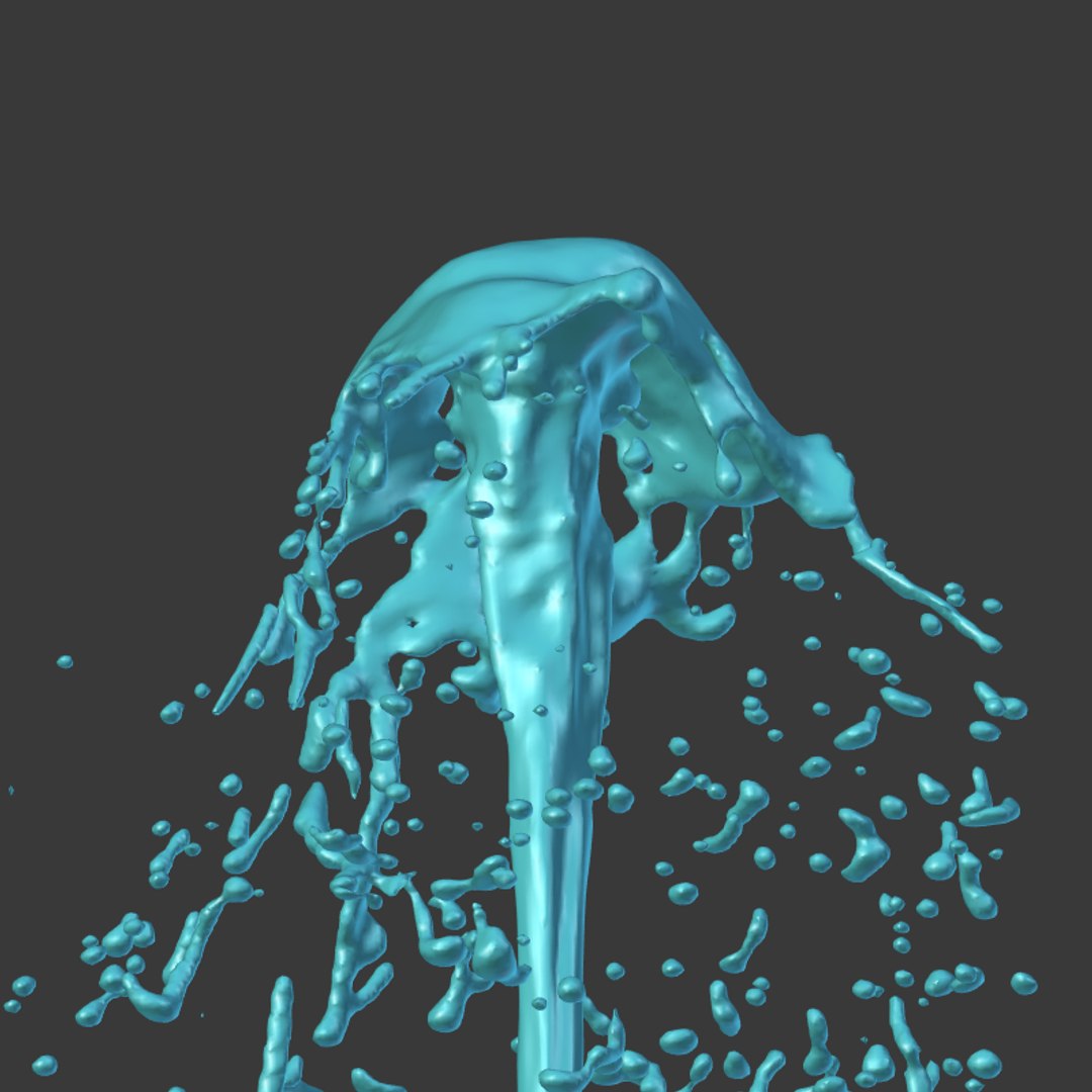 3d Water Splash Model