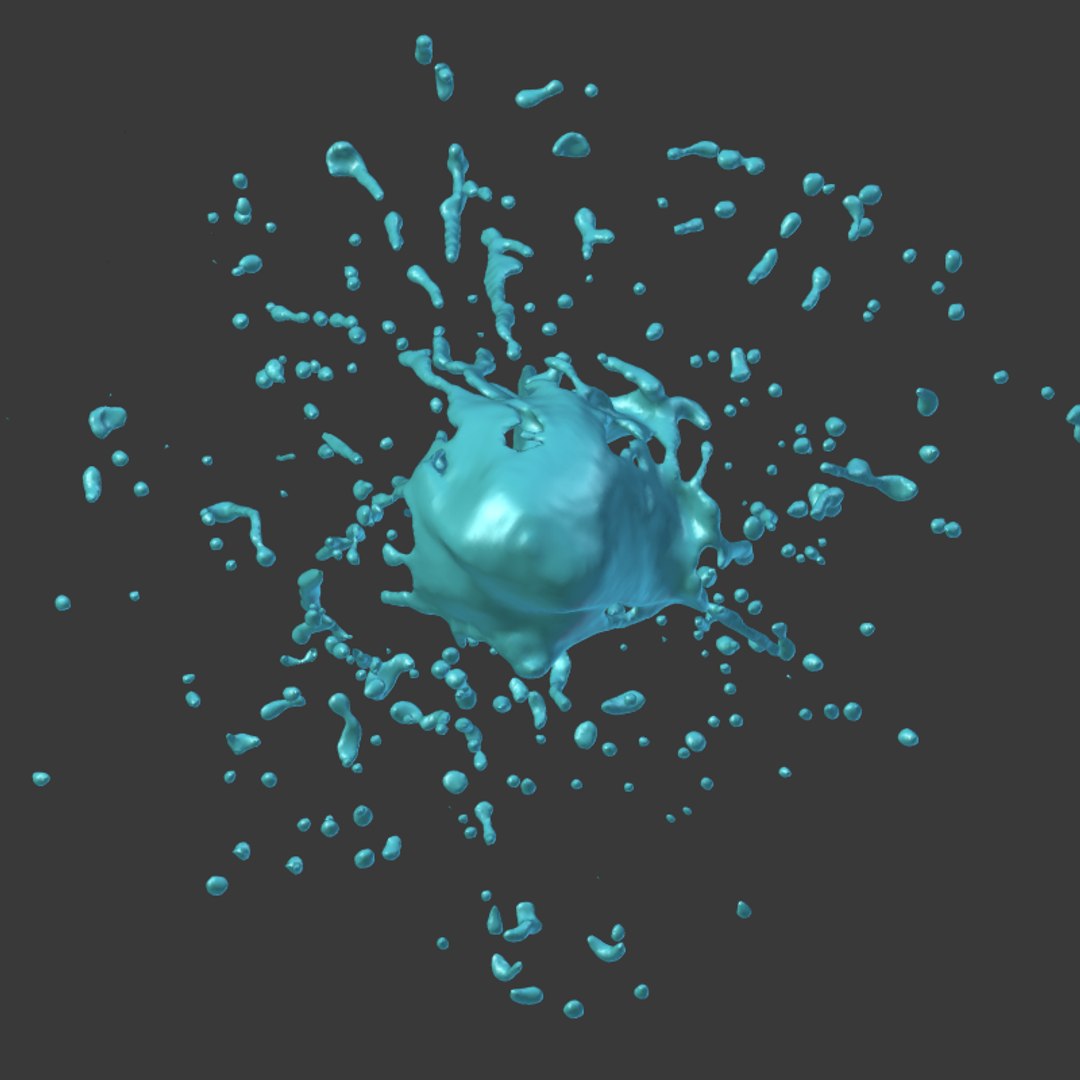 3d Water Splash Model