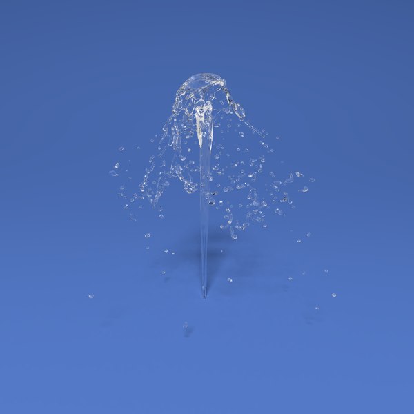 3d water splash model