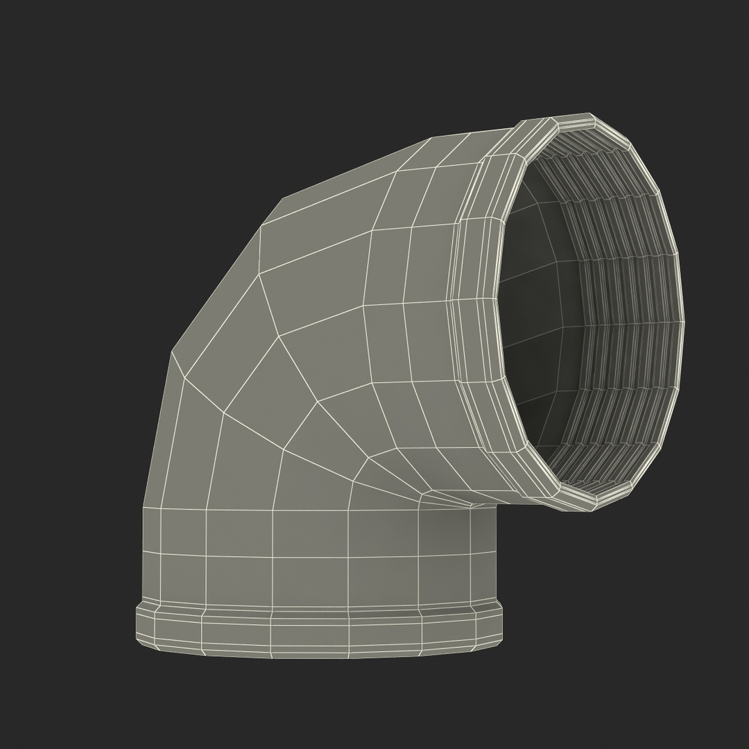 3d Iron Pipe Elbow 2