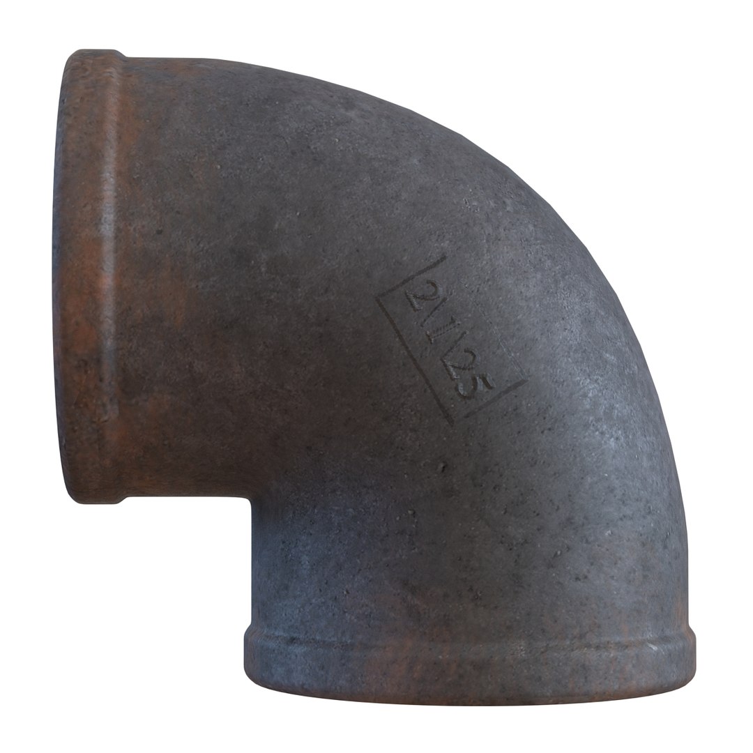 3d Iron Pipe Elbow 2